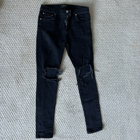 Jeans | Great Condition Mens Black Oro Los Angeles Skinny Jeans Size ...